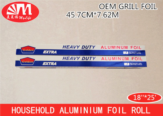 Foods Packing Aluminium Paper Roll 18IN X 12 Micron X 25Ft 37.5SQFT Grill Foil Roll Type