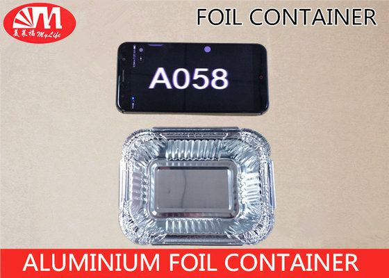 215ml Volume A058 Disposable Aluminum Food Trays , Aluminum Carry Out Containers