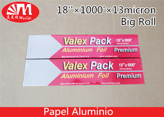 Recyclable Catering Aluminium Foil Roll 18In X 13 Micron X 1000Ft Size FDA Approval