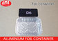 Grill Pan D6 Aluminium Foil Food Containers , Disposable Aluminum Food Trays